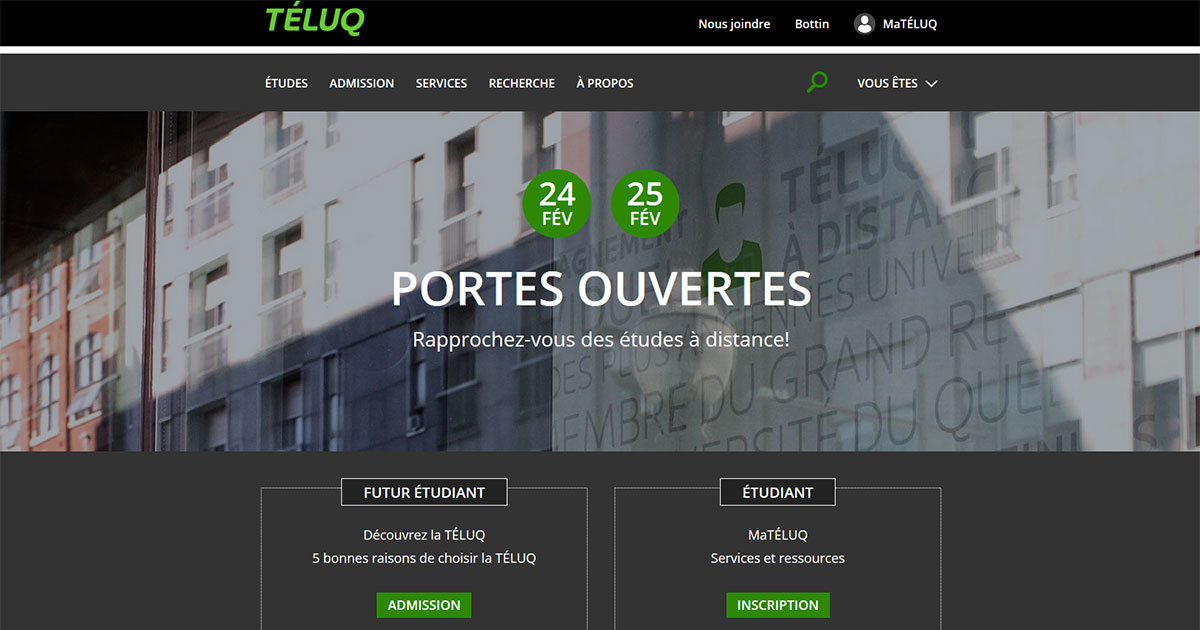 La TÉLUQ dévoile son tout nouveau site Web | Université TÉLUQ ...